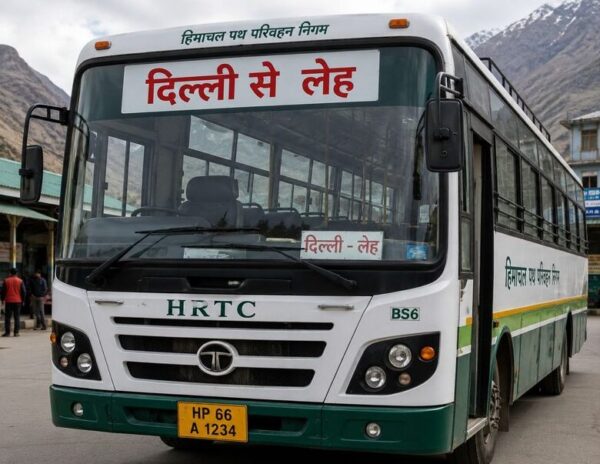 HRTC Resumes Delhi-Leh Bus Service Via Keylong From May 26, Fare Fixed ...